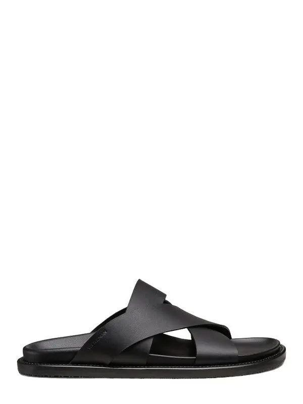 STUART WEITZMAN Berkley Crisscross Leather Sandals - Black