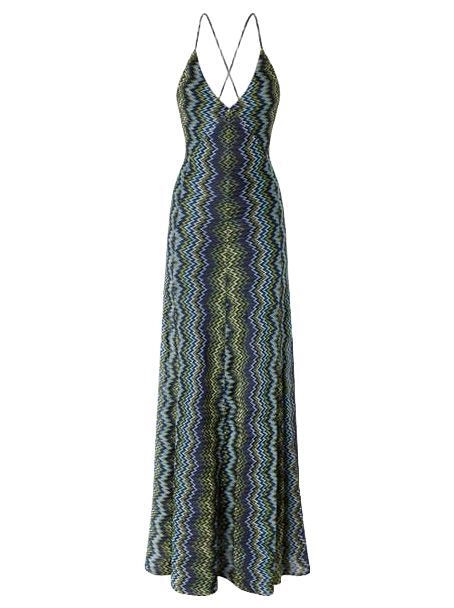 Missoni Long Viscose Dress With Snake Motif - Multicoloured