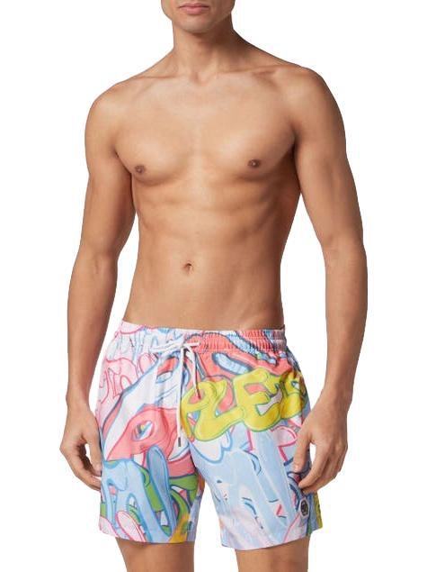 Philipp Plein Swim-trunks Bombing Graffiti - Multicolor