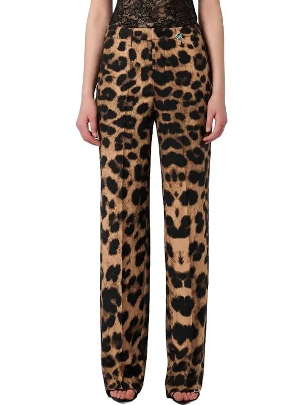 Philipp Plein Trousers Straight Fit - Leopard
