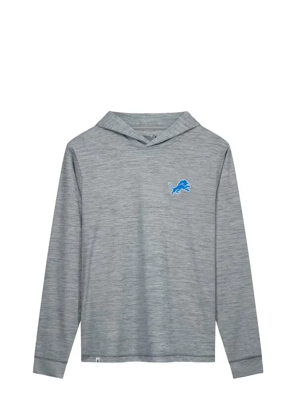 Johnnie-o Detroit Lions Talon Long Sleeve Hooded T-shirt - Gray