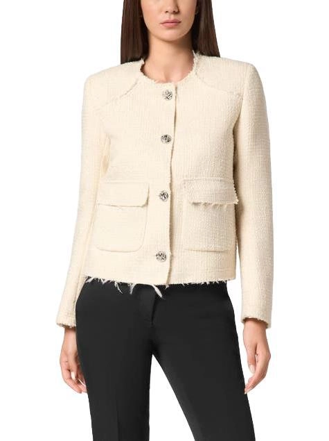 Philipp Plein Tweed Jacket Ls - White