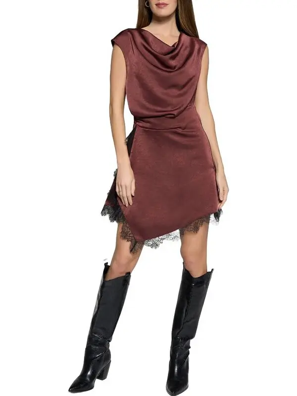LOST + WANDER Romantic Grace Minidress - Plum