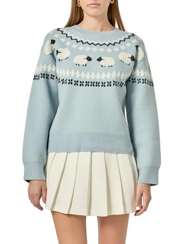 English Factory Sheep Fair Isle Sweater - Multi