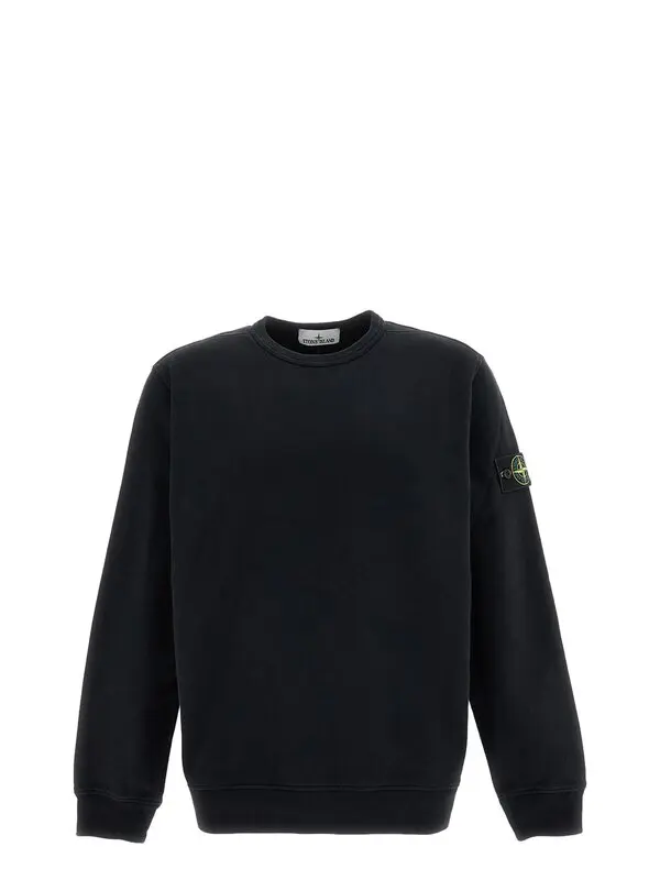 Stone Island Brushed Organic Cotton Fleece Crewneck Sweatshirt - Multicolor