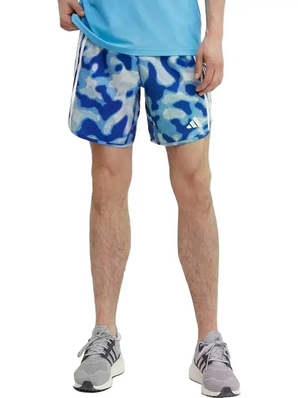 Adidas Patterned Running Shorts - Blue