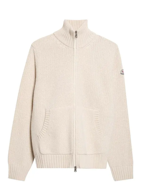 Moncler Virgin Wool & Cashmere Cardigan - Frozen Dew