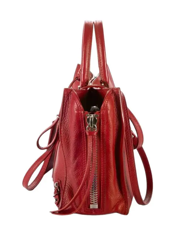 Balenciaga Mini Papier A4 Leather Tote Bag - Red