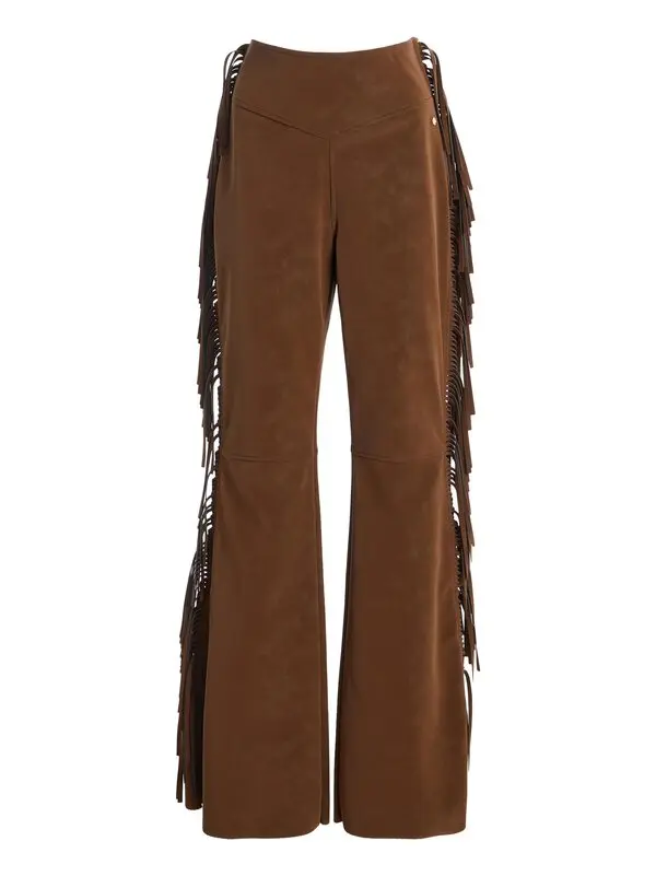 Goldbergh Rumi Fringed Faux Suede Ski Pants - Brown