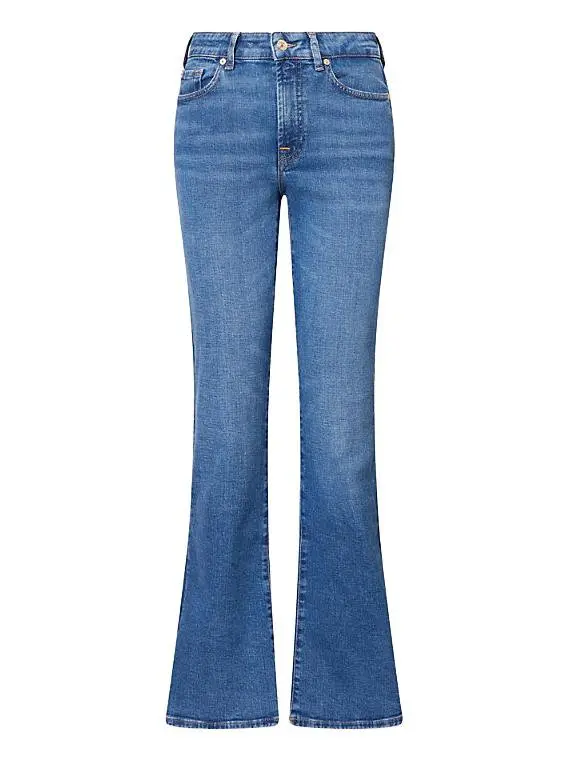 7 For All Mankind Low-rise Bootcut Denim Jeans - Cloud