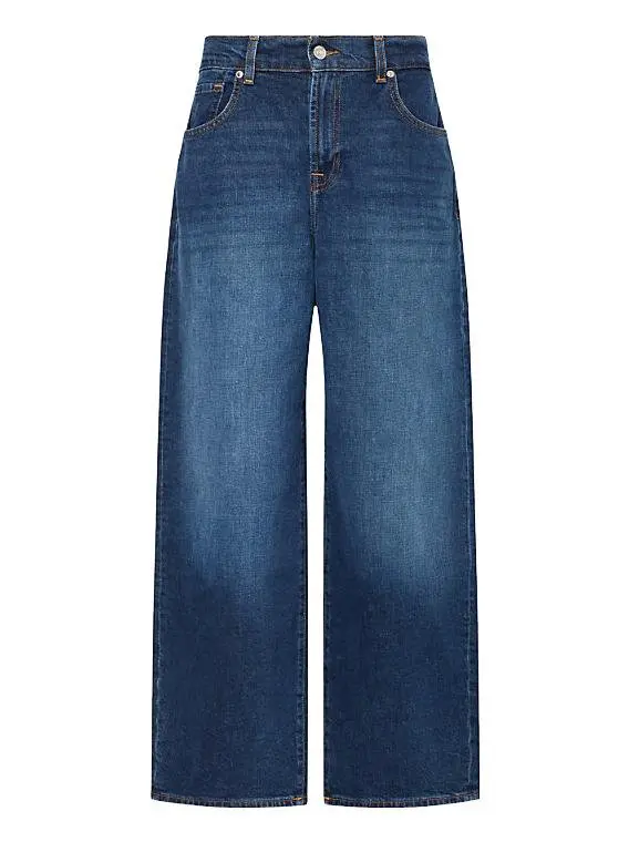 7 For All Mankind Bonnie Curvilinear Wide-leg Denim Jeans - Deepflow