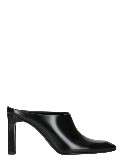 TOTEME Bar Leather Heeled Mules - Black