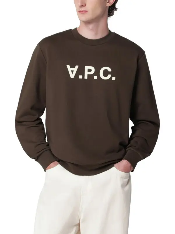 A.p.c. Standard Grand Vpc Cotton Sweatshirt - Brown