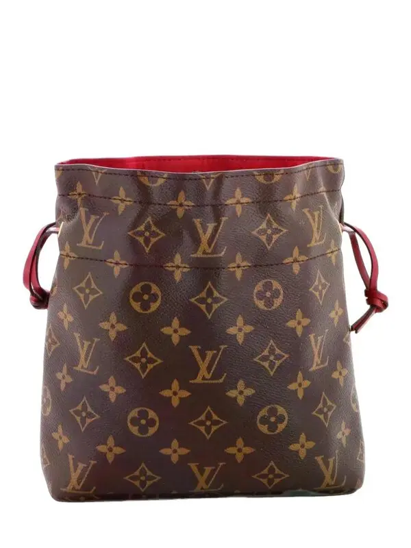 LOUIS VUITTON Noe Pouch Monogram Canvas Clutch Bag - Brown