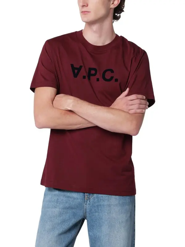 A.p.c. Burgundy Standard Grand Vpc Cotton T-shirt - Red