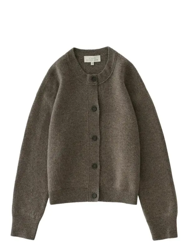Studio Nicholson Crew Neck Cardigan - Mouse