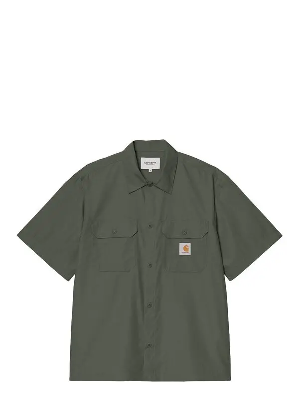 Carhartt Work In Progress Short Sleeve Essential Silk Blend Shirt - Leaf
