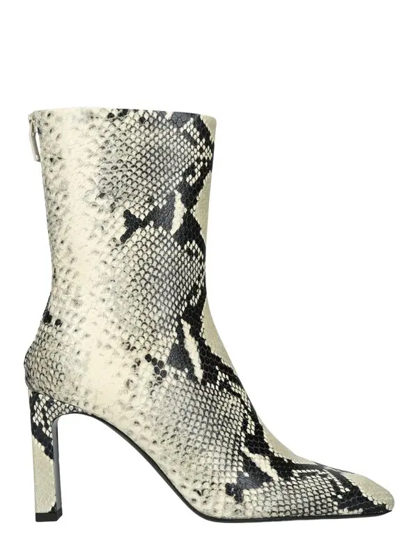TOTEME Snake-embossed Leather Bar Ankle Boots 85 - White