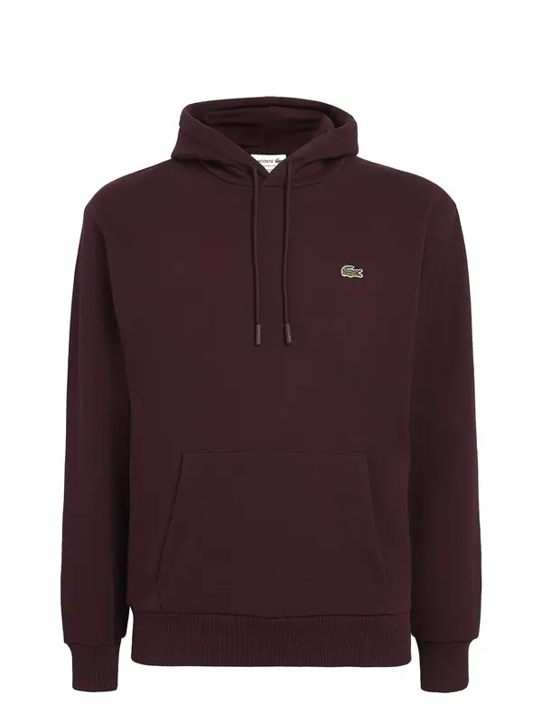Lacoste Fleece Logo Hoodie - Red