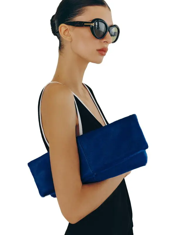 REFORMATION Inez Clutch - Blue