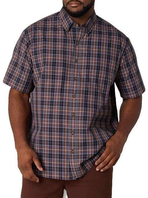 HARBOR BAY BY DXL Big & Tall Easy-care Plaid Sport Shirt V3 - Multi