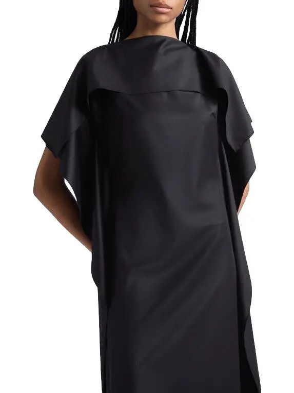 JEAN PAUL GAULTIER Virgin Wool Cape Gown - Black