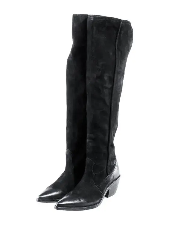 A.S.98 Clifford Over The Knee Boot - Black