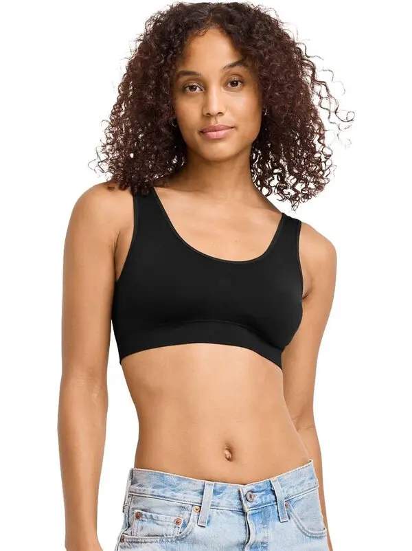 JOCKEY Seamfree Stretch Tank Strap Bralette - Black