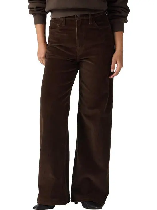 LEVI'S Ribcage High Waist Wide Leg Corduroy Jeans - Java