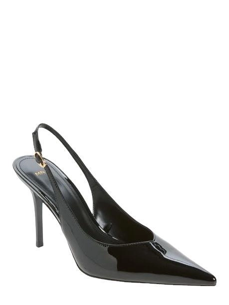 Mango Faux Leather Slingback Pump - Black