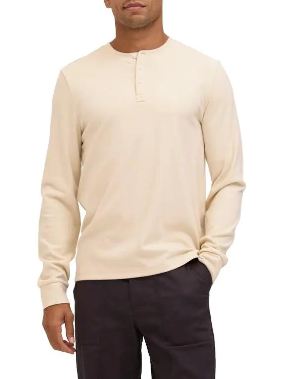THREADS 4 THOUGHT Elias Long Sleeve Henley - Tapioca