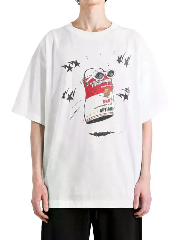 SAINT MXXXXXX X Bape® Graphic-print T-shirt - White