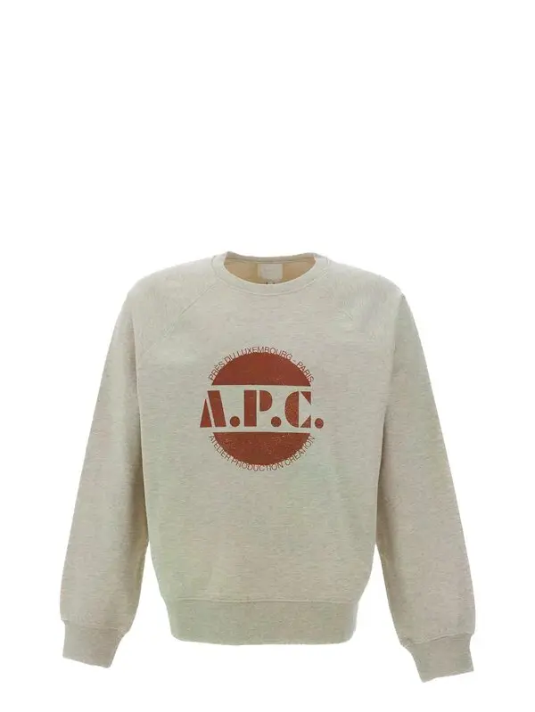 A.p.c. Logo-print Sweatshirt - Neutrals