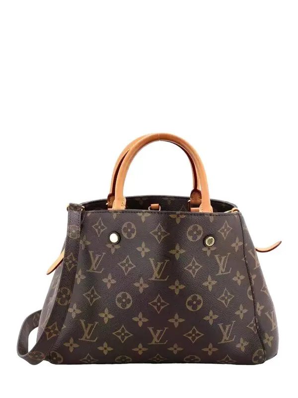 LOUIS VUITTON Montaigne Handbag Monogram Canvas Bb Satchel - Brown
