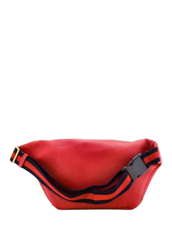Gucci Logo Printed Leather Medium Belt Bag - Red