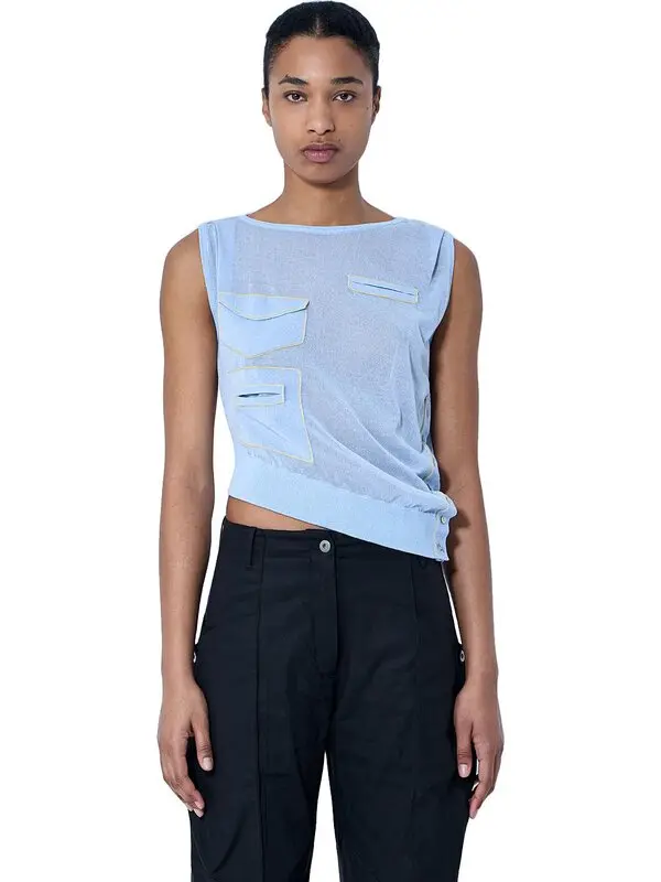 KIKO KOSTADINOV Kreiner Knit Top - Blue