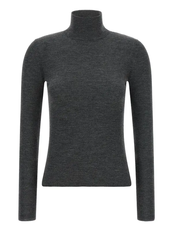 Max Mara Cavallo' Turtleneck Sweater - Gray