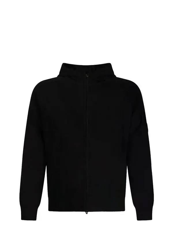 C.P. COMPANY Lens-detail Zip-up Sweatshirt - Black