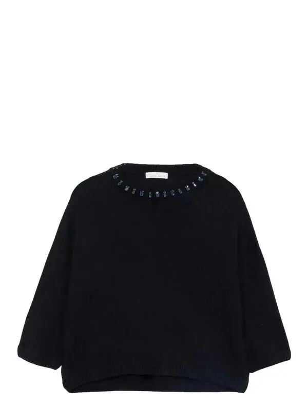 Liviana Conti Crystal-embellished Sweater - Blue