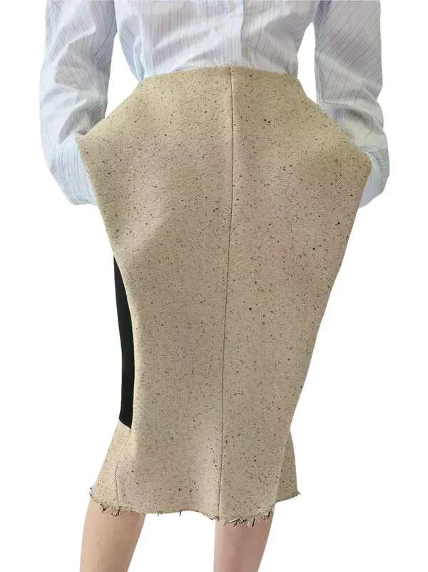 Jacquemus The Paloma Skirt Midi Godet - Neutrals