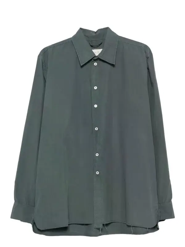 CAMIEL FORTGENS Raw-edge Long-sleeve Shirt - Grey