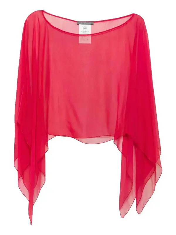 Alberta Ferretti Boat-neck Tunic - Red