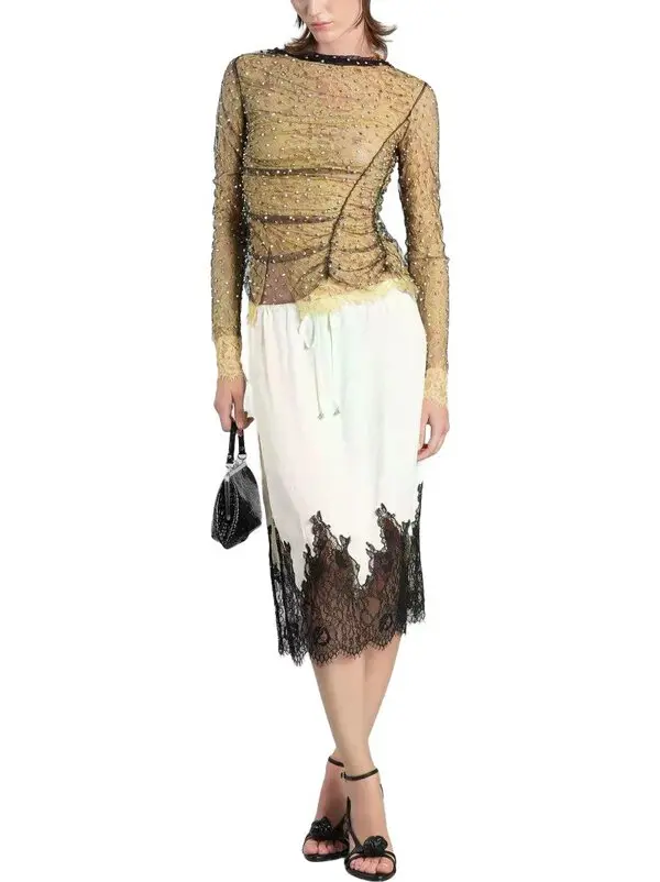 SIEDRES Faye Crystal-embellished Ruched Top - Black