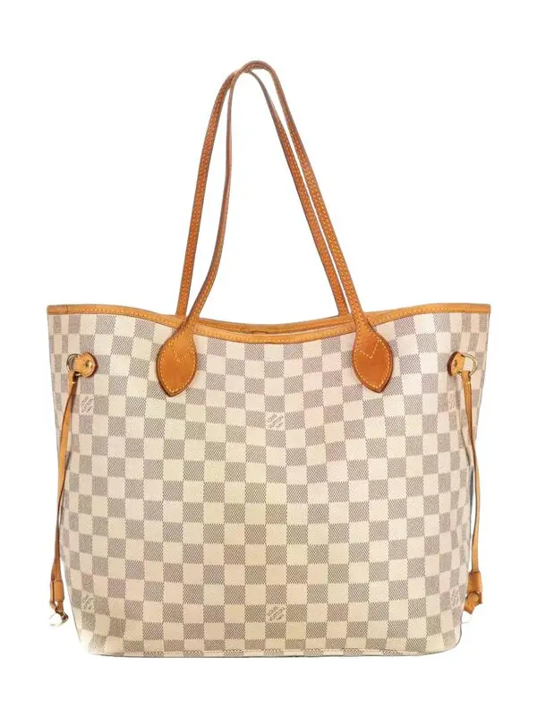 LOUIS VUITTON 2010 Mm Neverfull Damier Azur Tote Bag - Neutrals