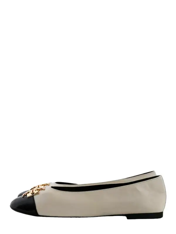 Tory Burch Charlie Logo-plaque Ballet Flats - Neutrals