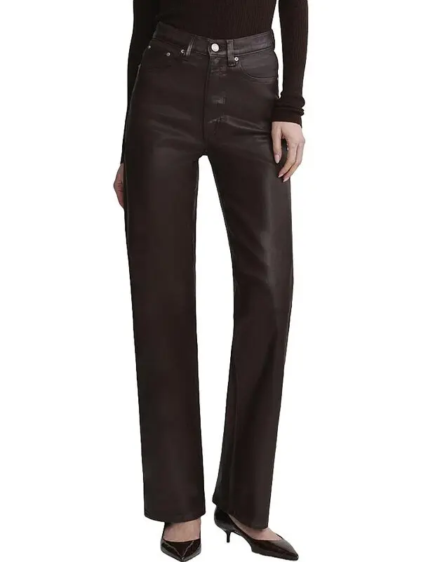 DL1961 Karmine Refined High Rise Wide Leg Jeans - Bramble Coated