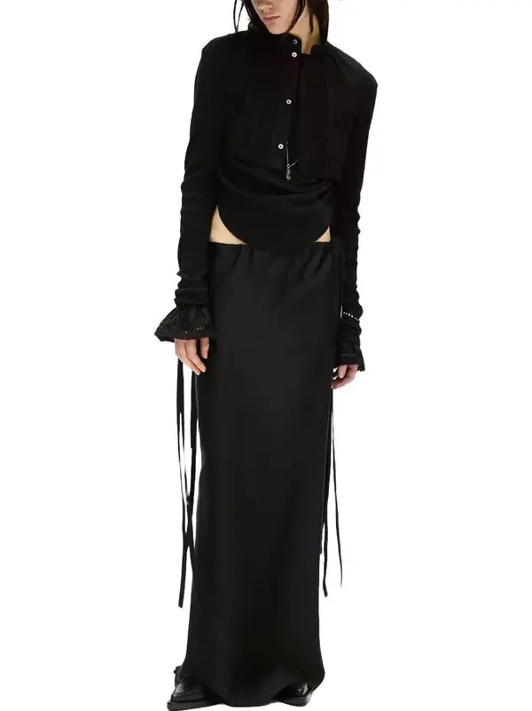ANN DEMEULEMEESTER Lace-detail Sleeveless Top - Black