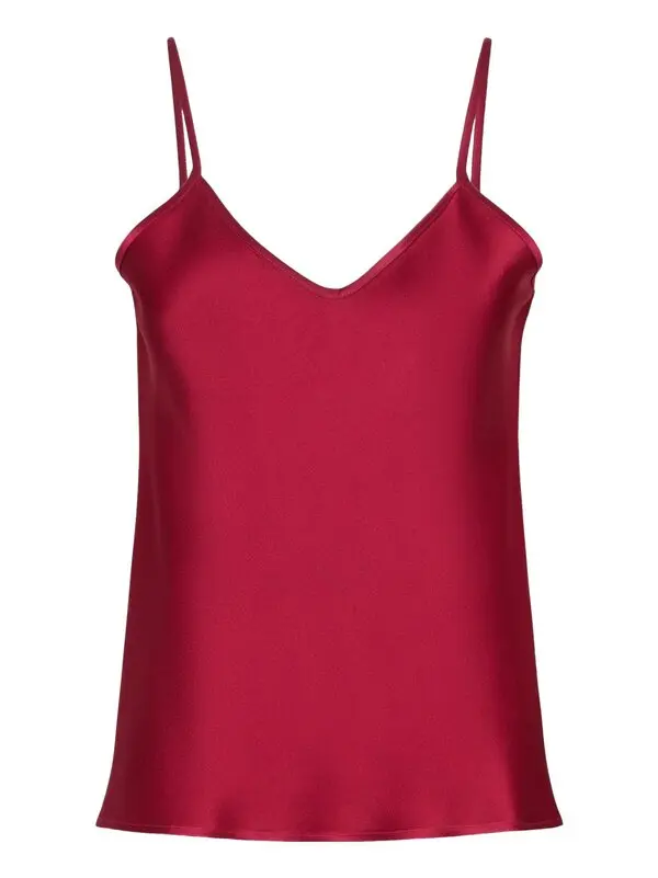 Max Mara Envers Satin Camisole Top - Ruby