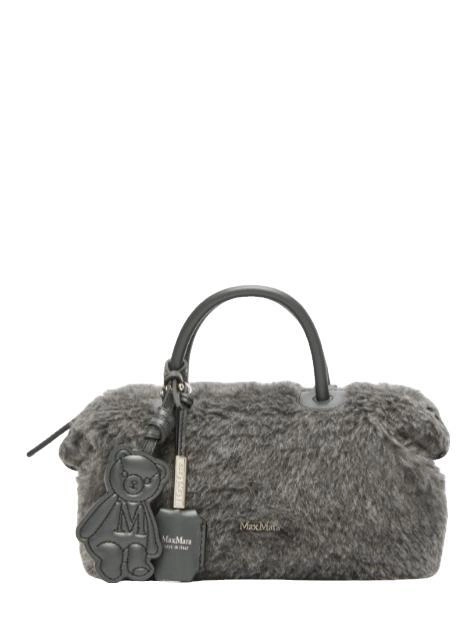 Max Mara Teddy Logo Printed Satchel Bag - Medium Grey