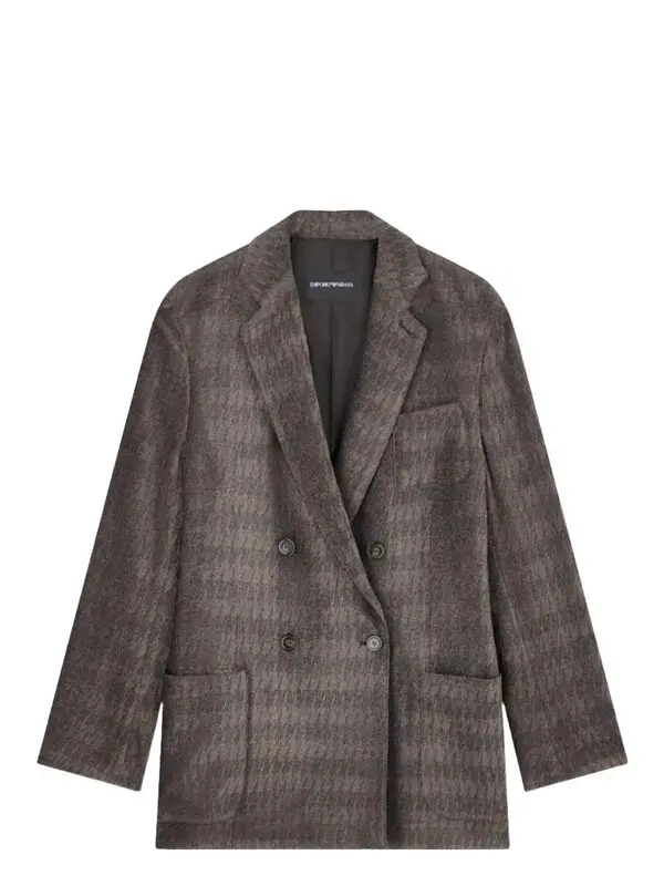 Emporio Armani Jacquard Chenille Blazer - Brown